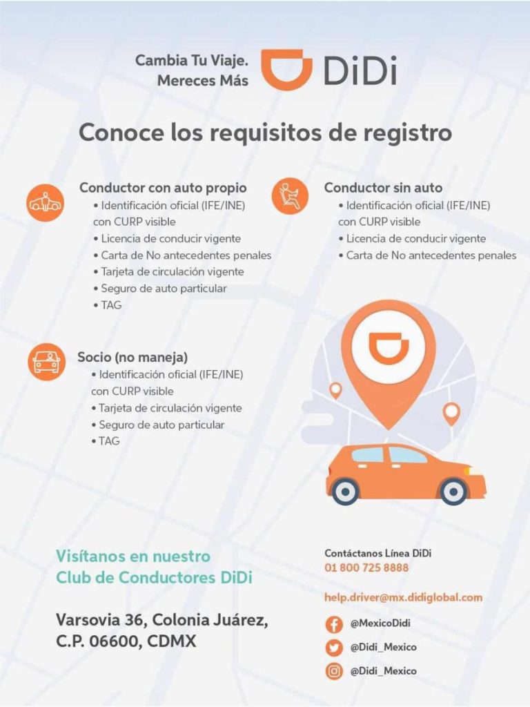 ᐈ ¿Qué modelo tiene que ser el auto para DiDi? ️