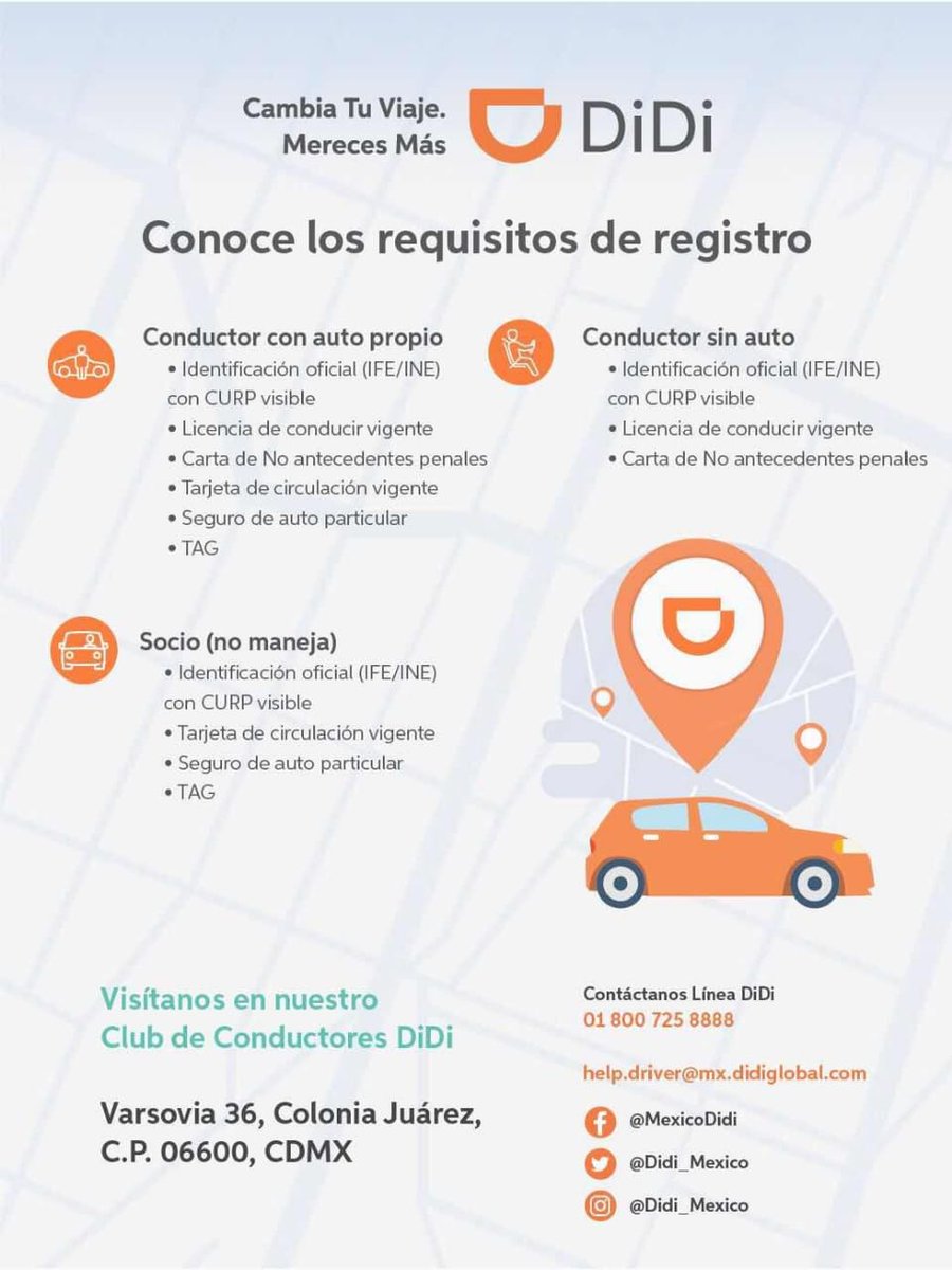 ᐈ ¿Qué año tiene que ser el auto para DiDi? ️